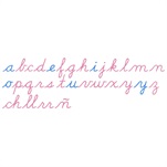 Wooden Movable Alphabet: US Cursive | Heutink International